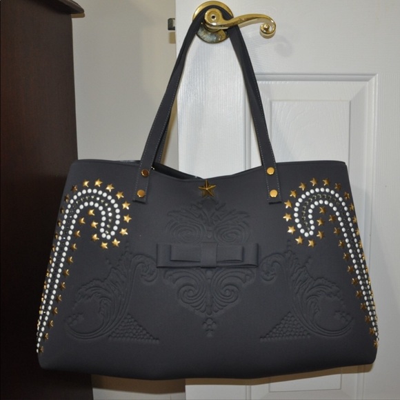 Unbranded | Bags | New Grayish Blue Large Studded Carryall Tote Bag ...